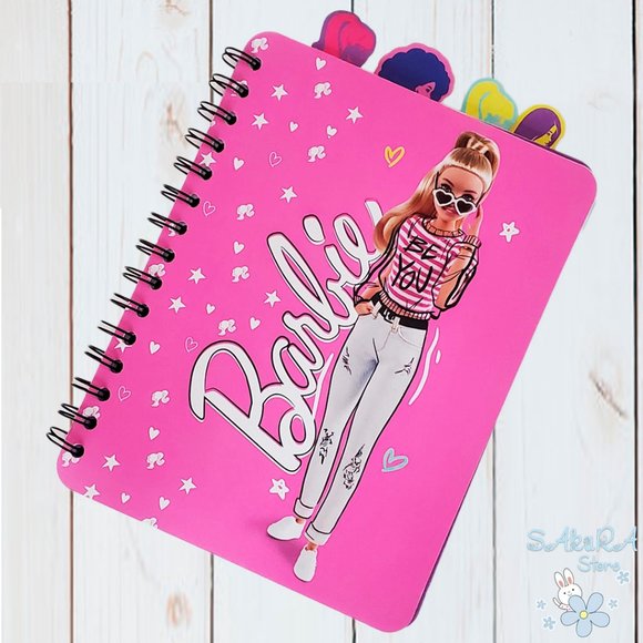 Barbie | Office | New Barbie Cute Pink Journal Diary 4 Tabs Spiral ...